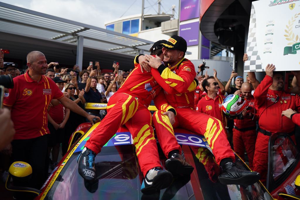 Giancarlo Fisichella and Tommaso Mosca (Ferrari 488 GT3 Evo 2020) are the Italian GT Endurance ...